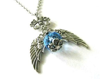 Blue angel wings | Etsy