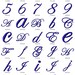 Edwardian Script Machine Embroidery Font Monogram Alphabet 3