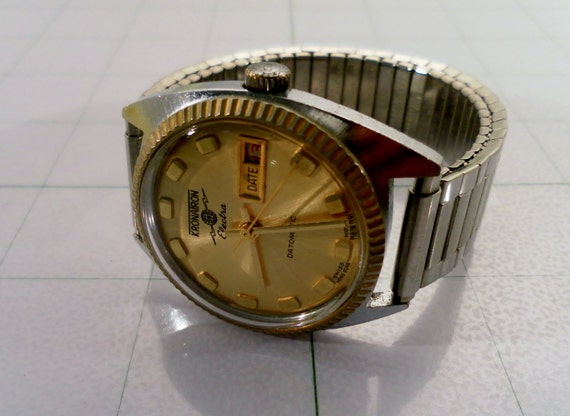 Vintage Retro Kronotron Electra Datamatic Mechanical Watch.