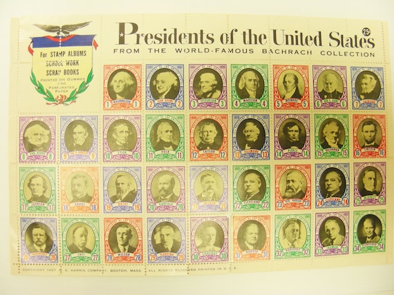 Bachrach Collection Presidents of the United States Stamps