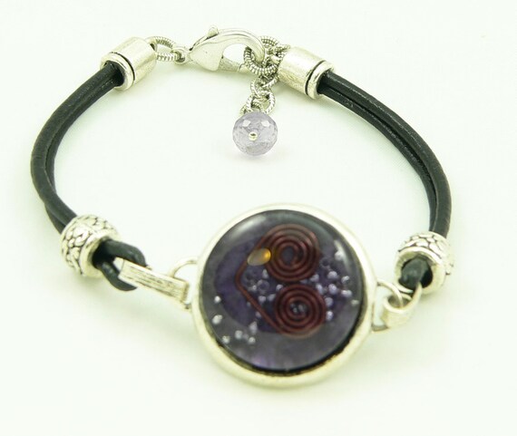 Orgone Energy Bracelet Leather Friendship by LKSoriginals on Etsy