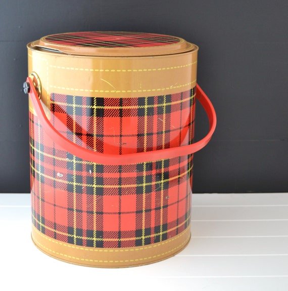 Large Skotch Kooler Retro Picnic Cooler Red Plaid by KOLORIZE