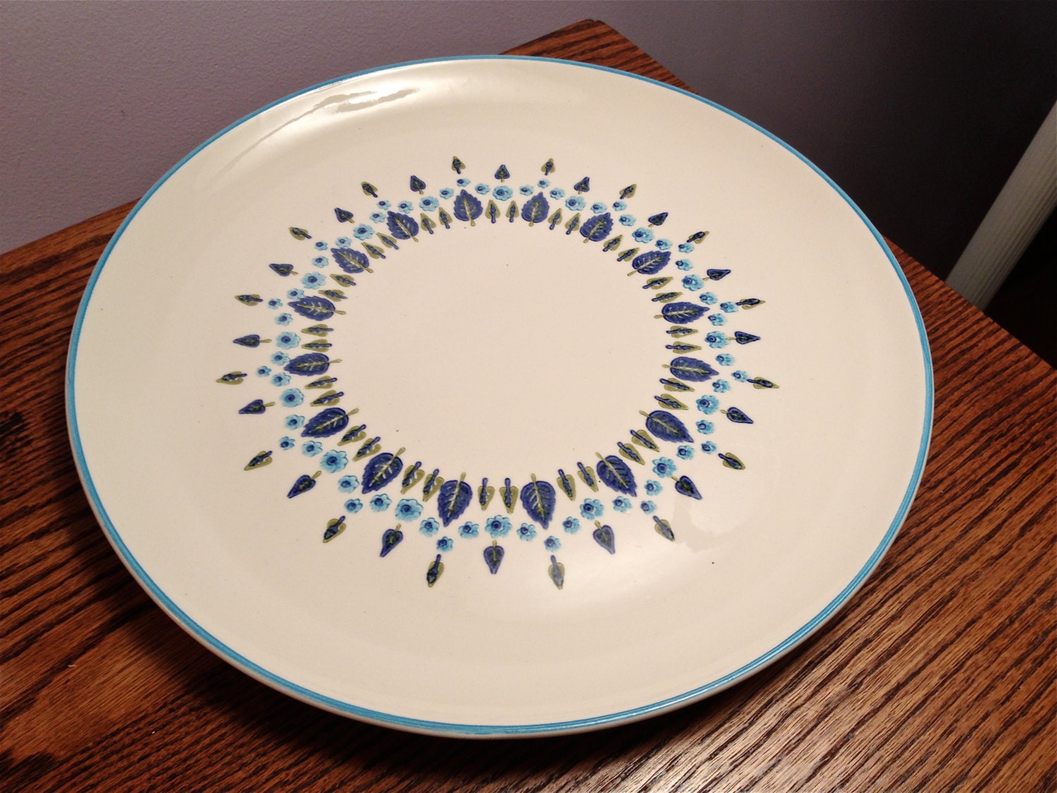 Vintage Swiss Alpine Chalet Round Serving Plate Hand Decorated Made in ...