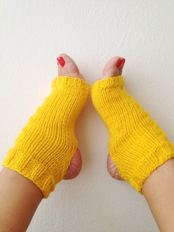 Items Similar To Yellow Toeless Yoga Socks Sockspilatesflip Flopssandalshome Slippers On Etsy