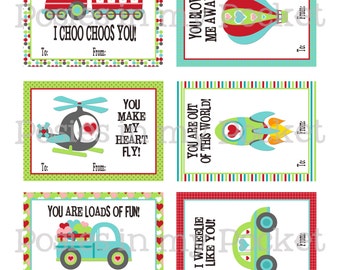 Kids Valentines Day cards Girl Pink / Red Package of 24