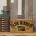 Vintage Blue Ribbon Tea Wooden Crate