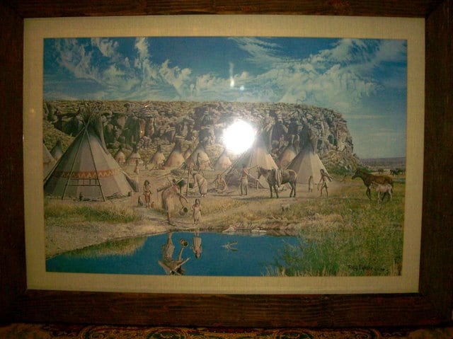 Ray Eyerly's Indian Village Print Signed and Dated