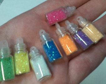 Sale 8 Small, Glass, Magical Fairy Pixie Dust ( Fine Pastel Glitter ...