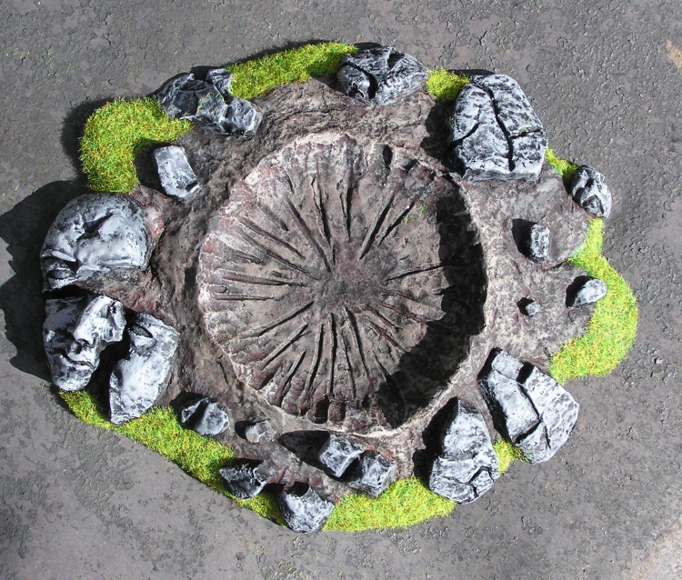 War Game 28mm Paper Crater Terrain Suitable for by DesertMadmanArt