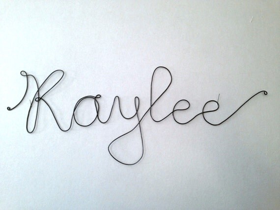 Kaylee cursive wire name decor personalized