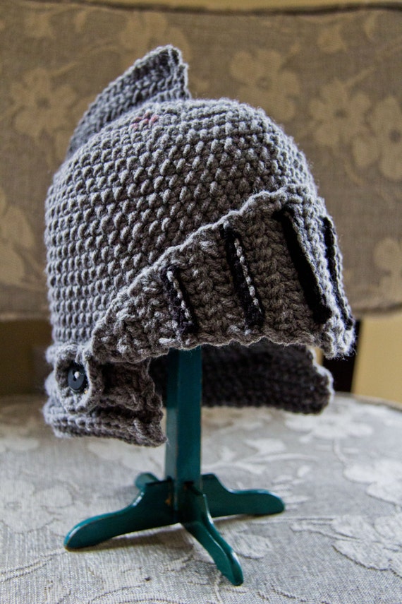 Items similar to Crochet Knight Hat on Etsy
