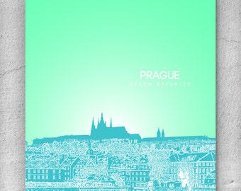 Prague poster | Etsy