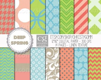 Love Birds Printable Digital Paper Pack 12x12 300 by christygomm