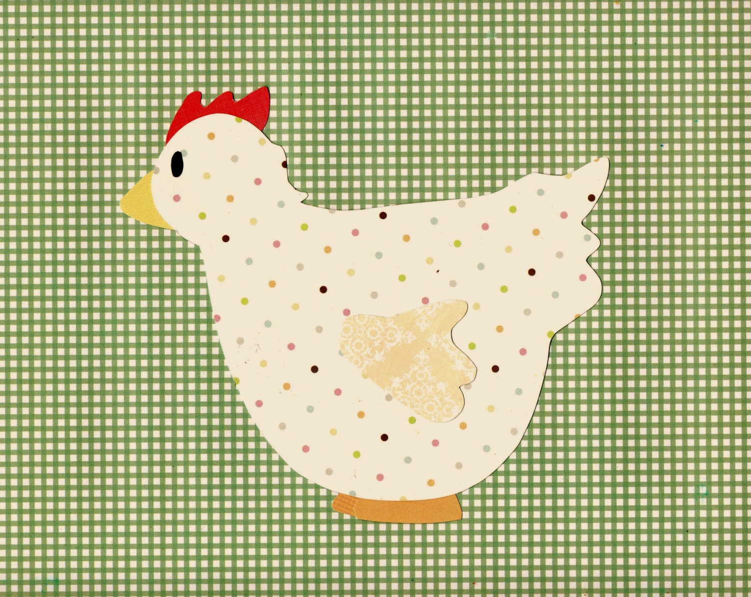 Farm Animal Hen Chicken Applique Template