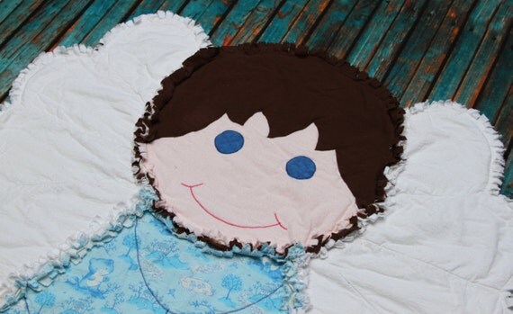 Guardian Angel Rag Quilt RTS by BizzysCorner on Etsy