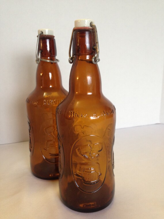 Fischer Beer Bottles with Ceramic Stoppers Set CLEARANCE