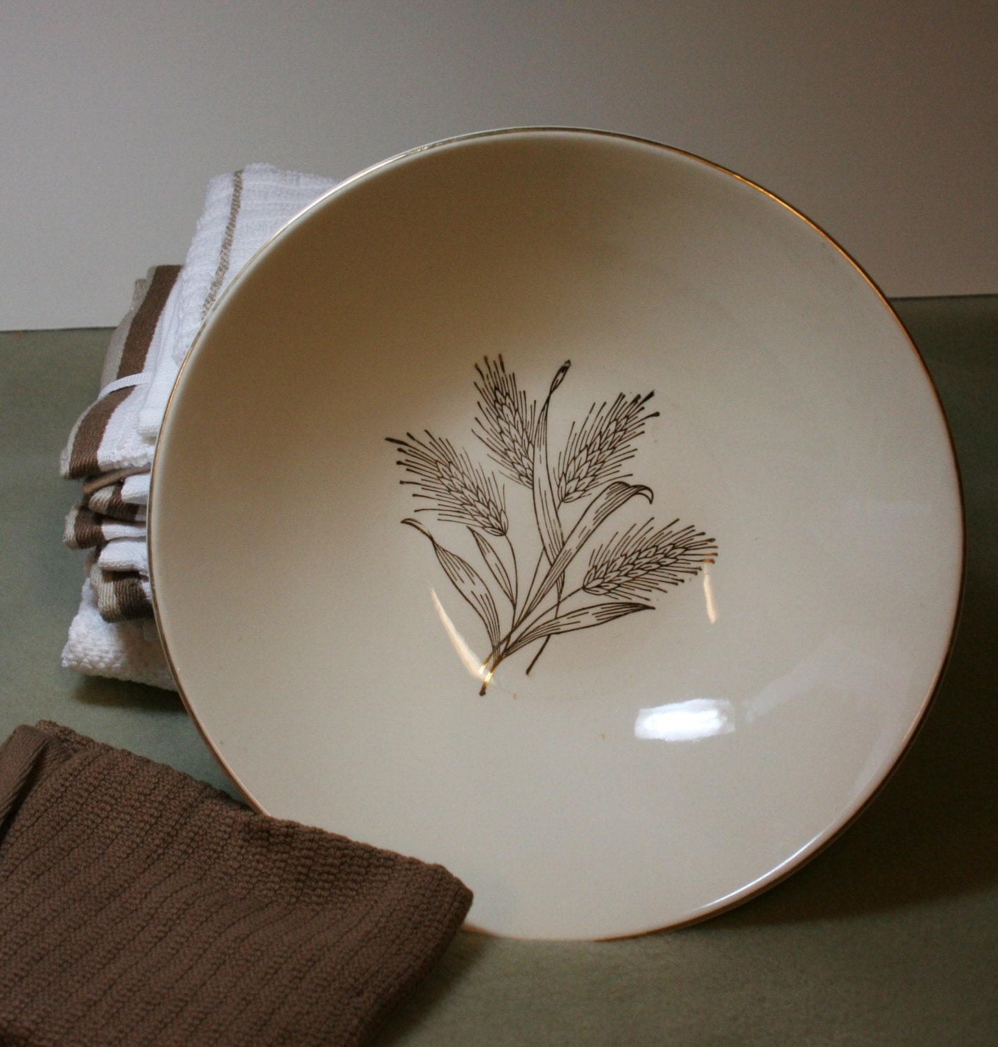 Edwin Knowles- wheat pattern- serving bowl- mid century vintage – Haute ...