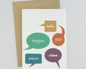 Popular items for say hello card on Etsy