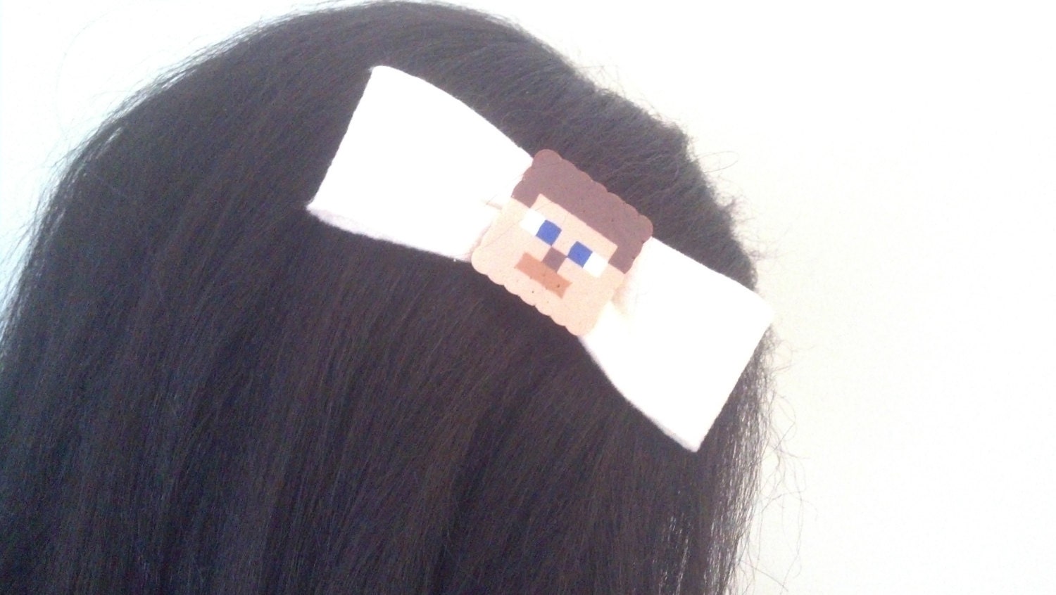 Minecraft Hair Bow steve character girl birthday gift by BellPeas