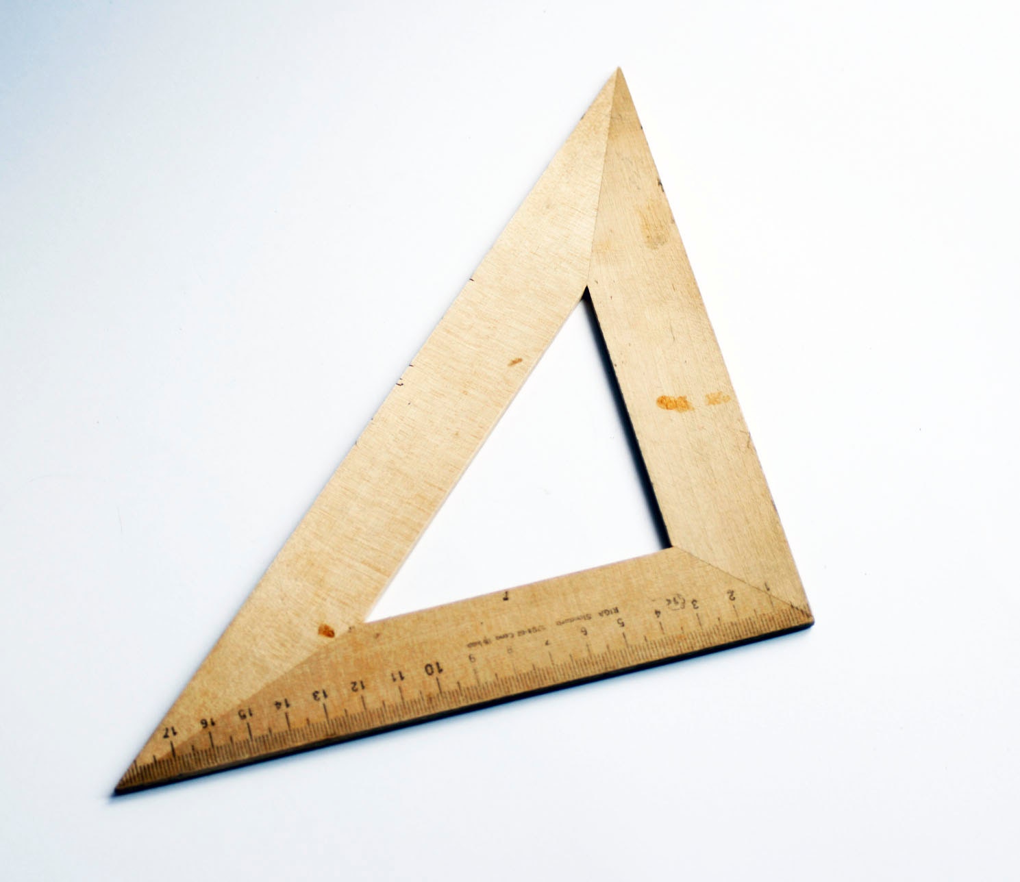 Soviet union wooden triangle ruler by vintagethink on Etsy
