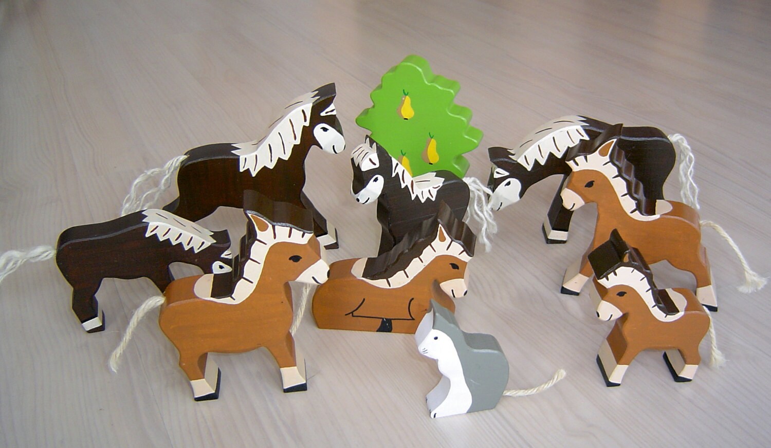 pdf patterns / tutorial for 10 different wooden animals in