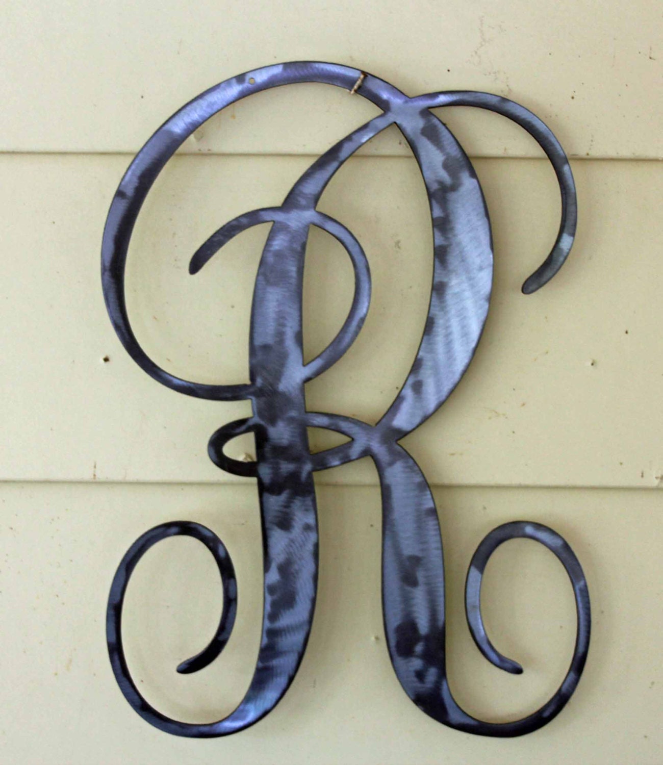 22 inch Polished Metal Letter R In Script Door or