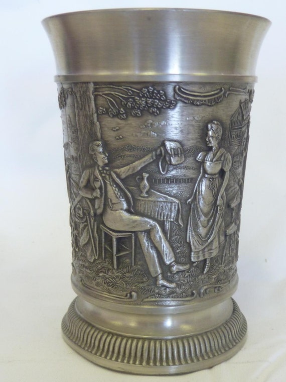 Frieling-Zinn Pewter Cup: Pictures Scroll & Verse by TreasureMagic