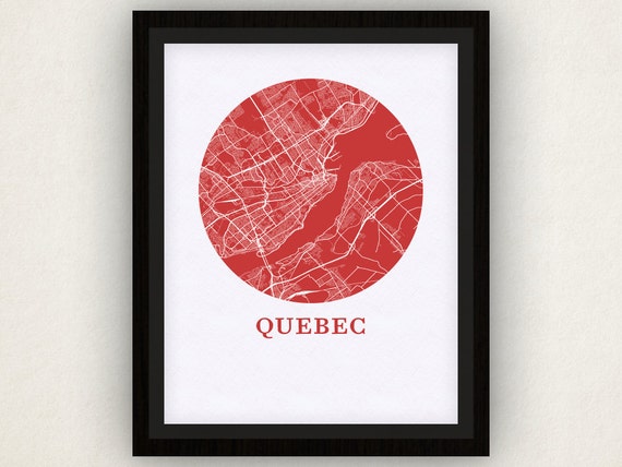 Quebec Map Print City Map Poster by OMaps on Etsy