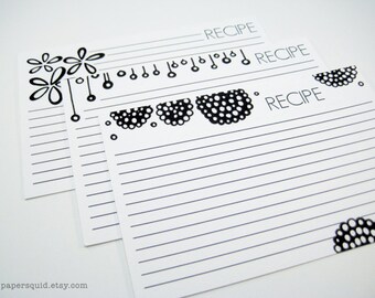 Cute recipe cards | Etsy