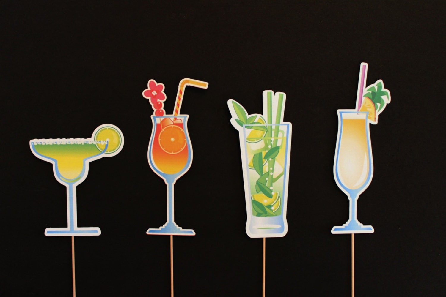 Photobooth Props Tropical Drinks Photo Booth by LittleRetreats