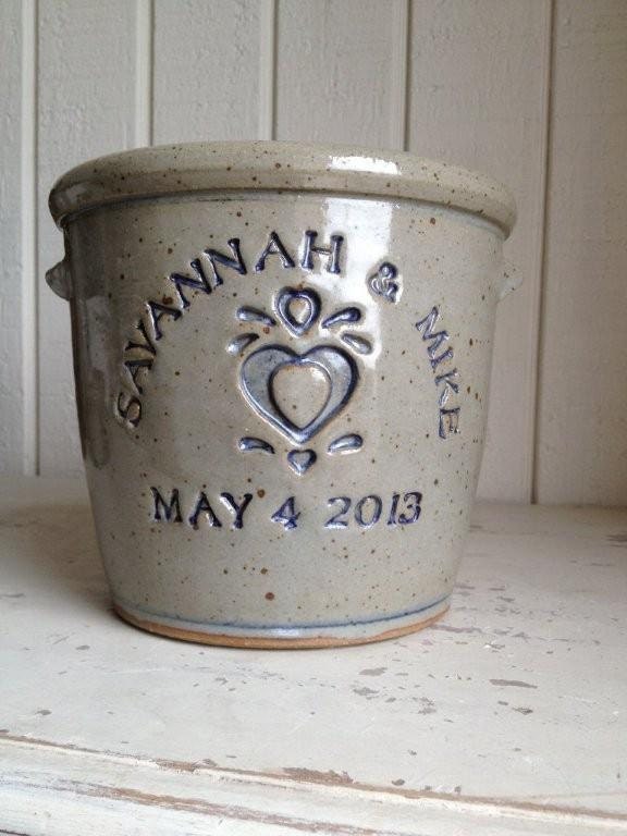 Personalized Stoneware Crock