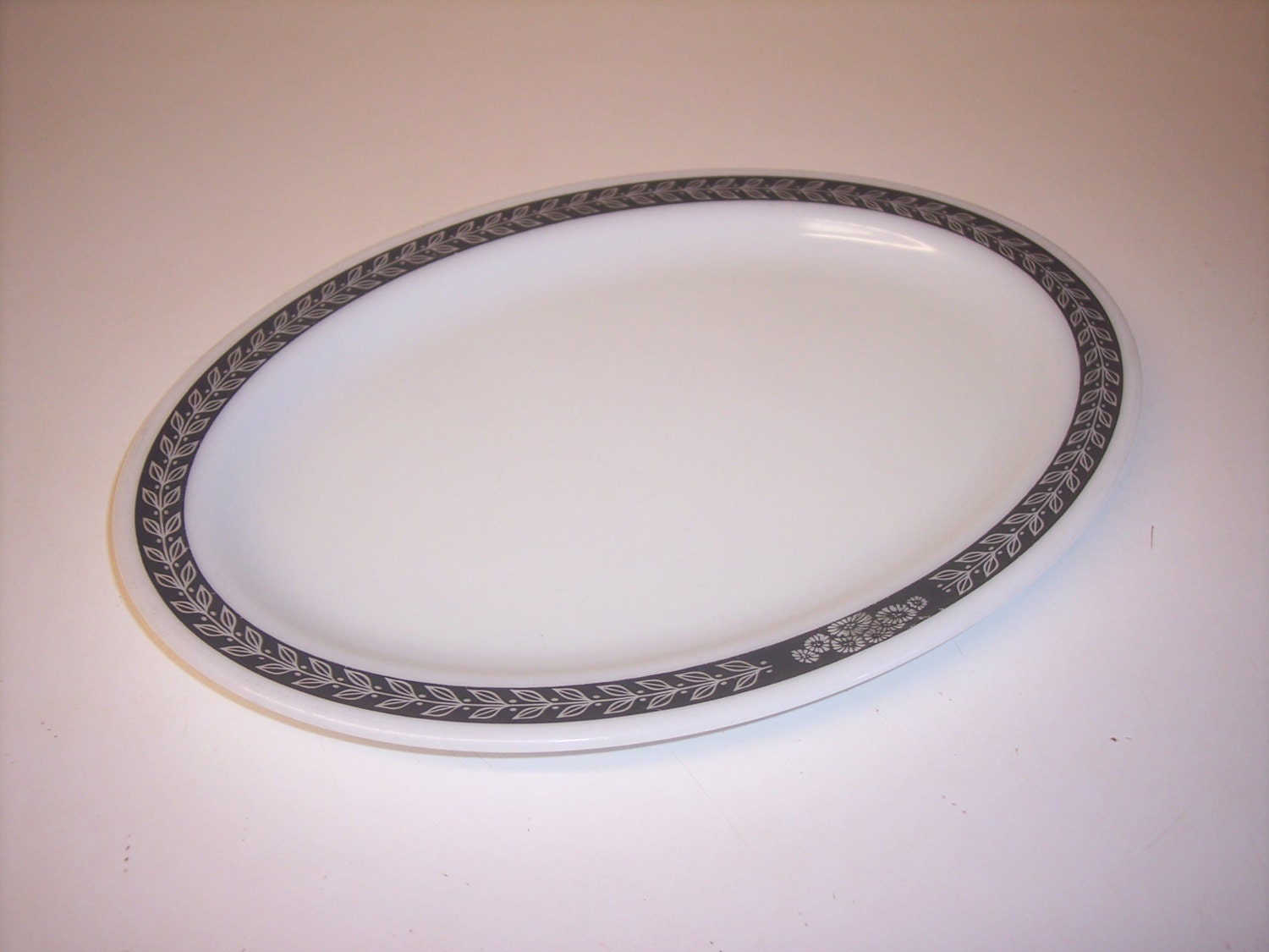 Vintage Pyrex Grecian restaurant ware double tough tableware platter ...