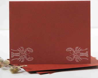 Lobster note cards | Etsy