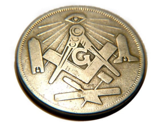 Vintage MADE A MASON Token Coin. Mysterious Freemason Masonic