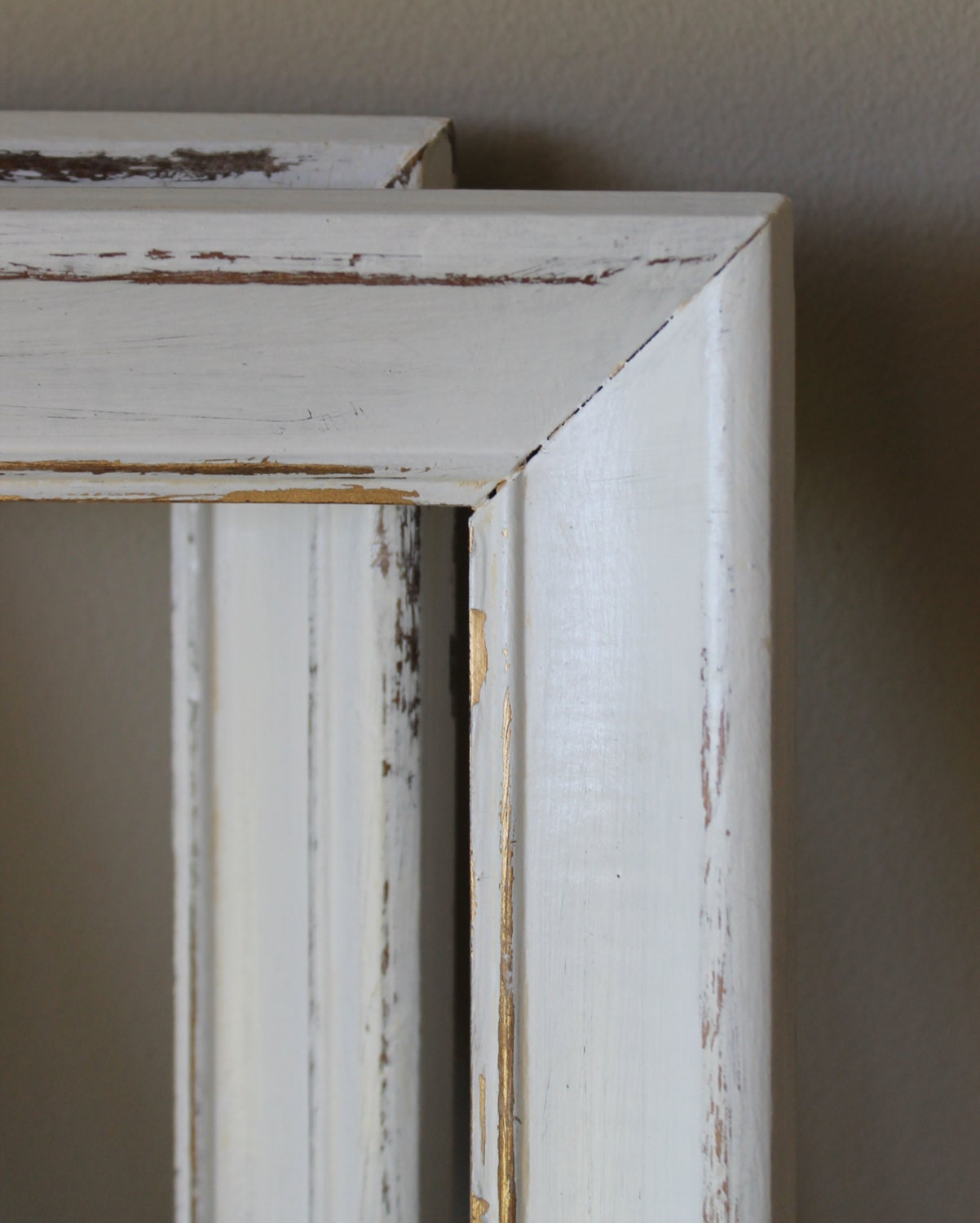 Distressed Wood Frame White Picture Photo by TheSquirrelCottage