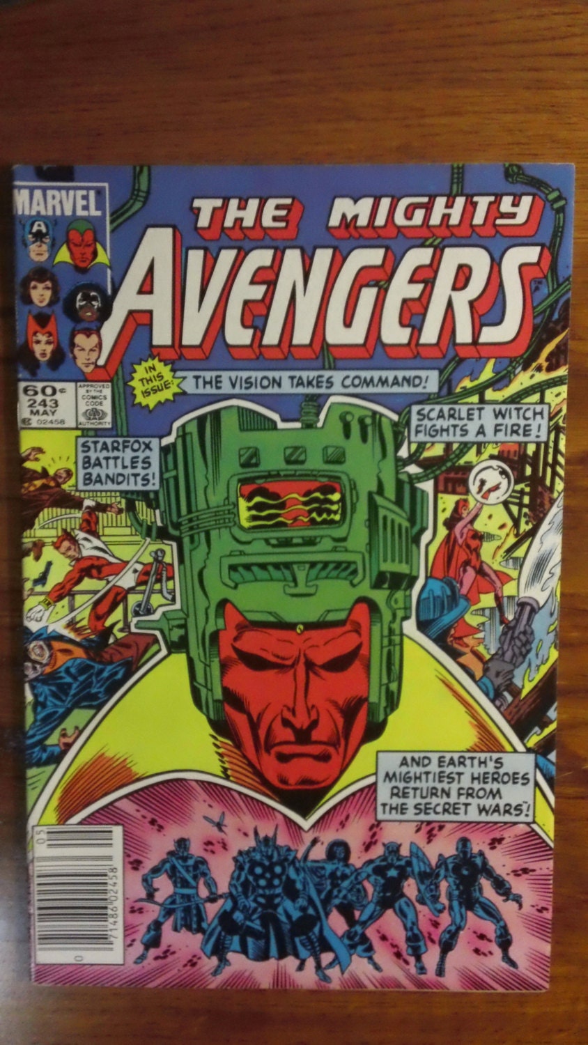 The Avengers 243 Marvel Comics Group1984 vintage 80s back