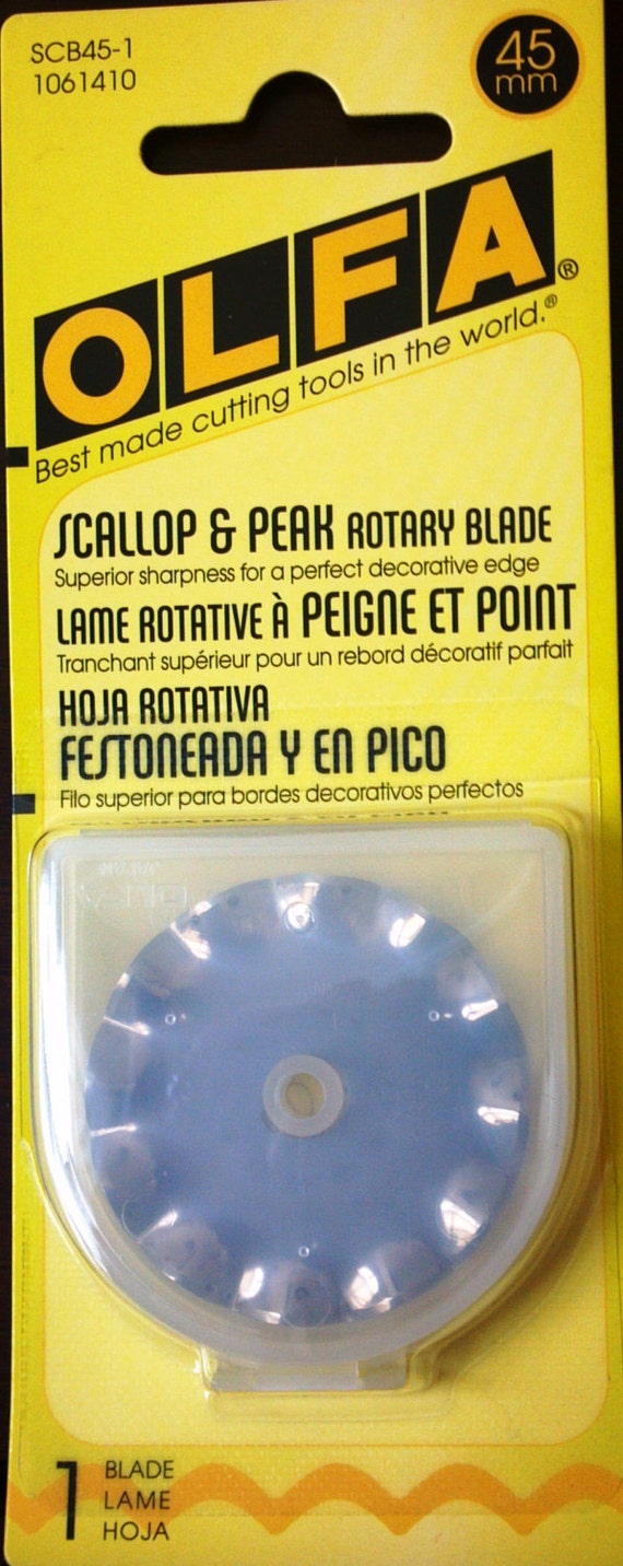 New Olfa Scallop & Peak Rotary Blade for Rotary Cutter 45 mm