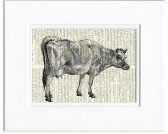 Popular items for vintage cow print on Etsy