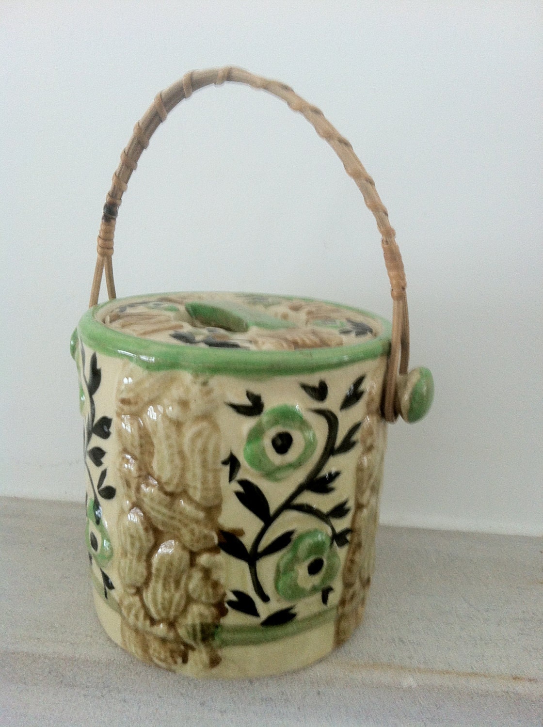vintage Japanware porcelain biscuit jar by OdeToJune on Etsy