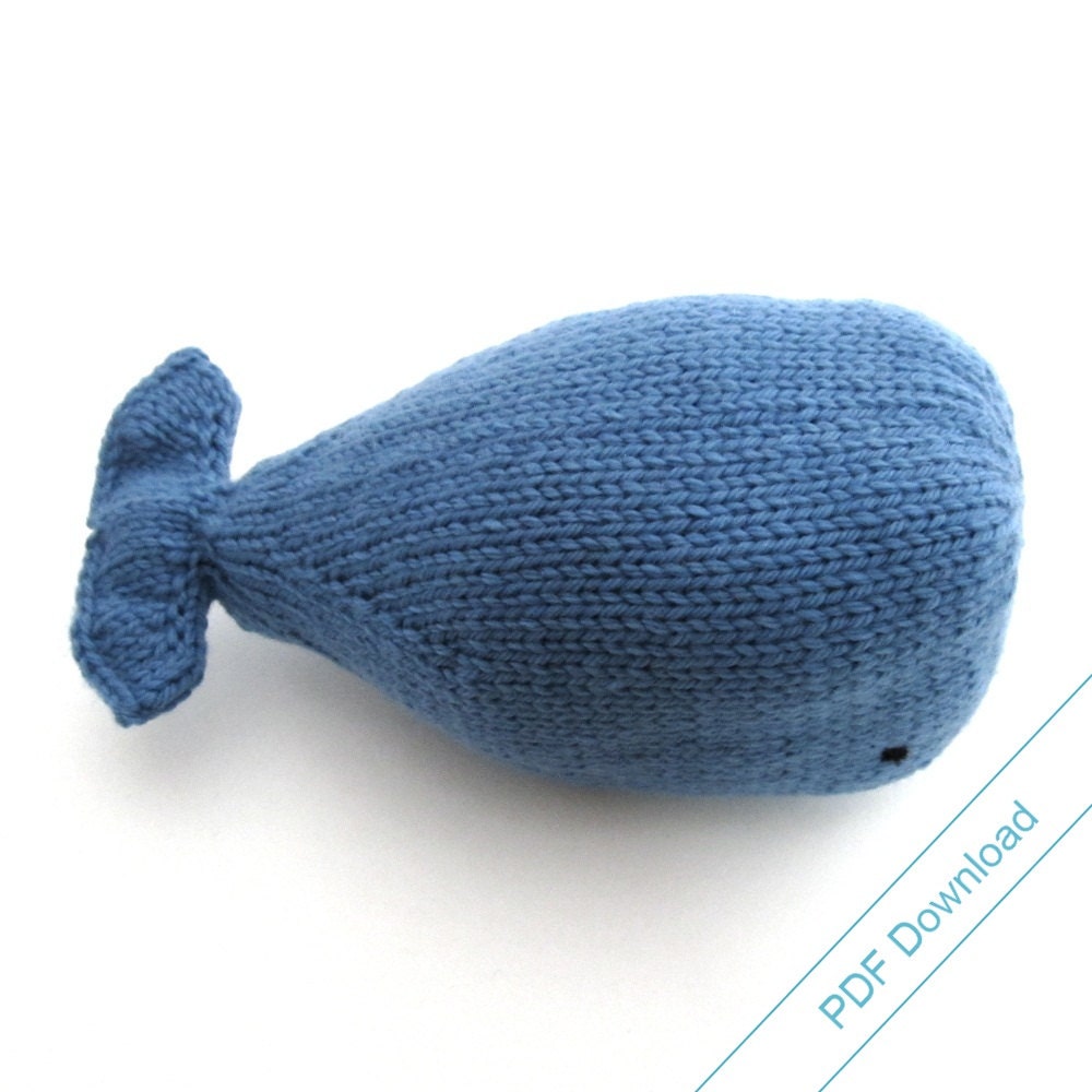 Knitted Whale Pattern PDF. Knit Your Own Sperm Whale.