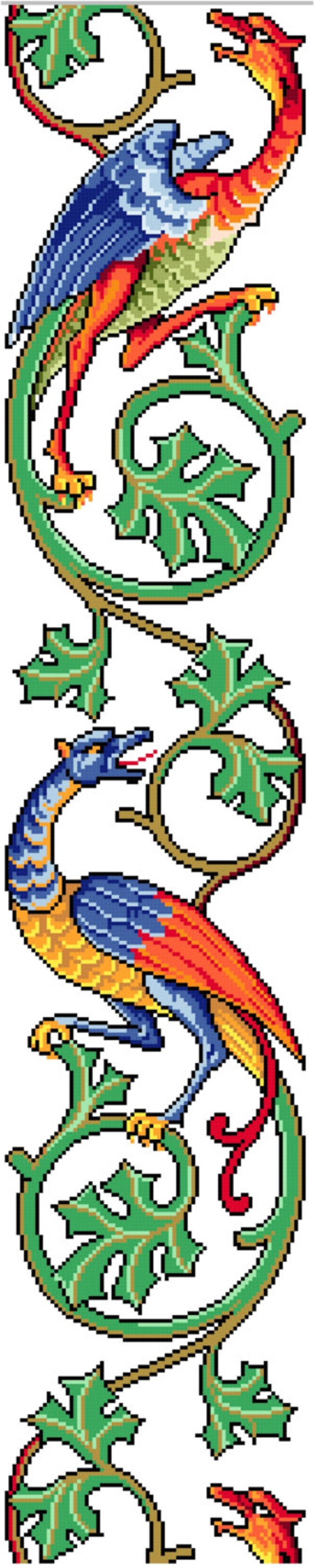 Celtic dragons Cross stitch pattern PDF . Instant download