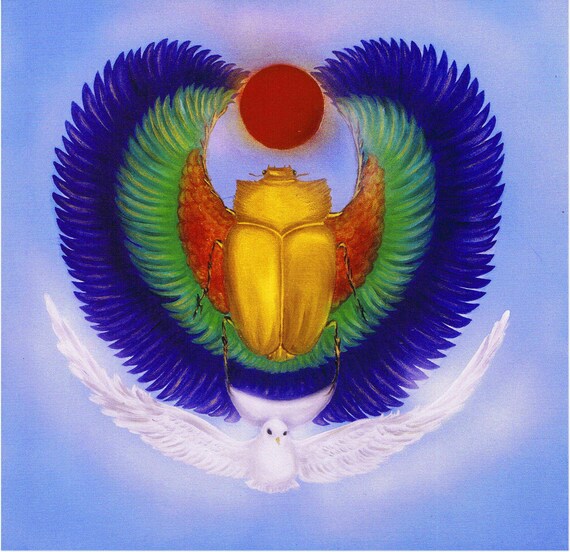 Egyptian Divine Khepera Original 8 X 10 Print