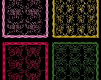 Flutterby embroidery | Etsy