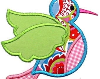 Girl Bird Applique Design
