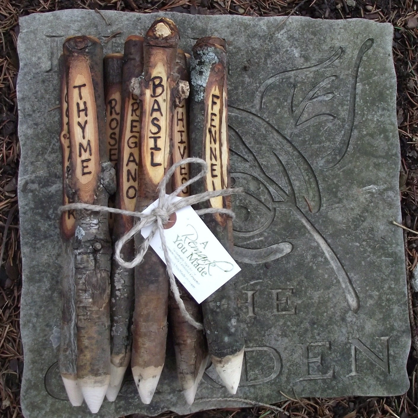 Wood Garden Markers Handmade from Reclaimed Tree Branches 10