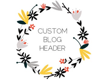 Popular items for custom blog header on Etsy