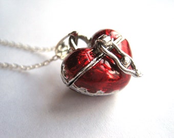 Popular items for red heart locket on Etsy