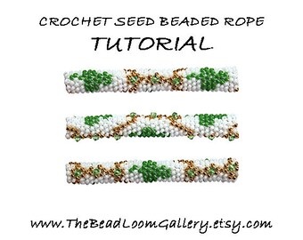 Bead Crochet Rope PATTERN PDF File Tutorial Climbing Roses