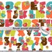 Flower Power Alphabet: Clip Art Pack 300 dpi transparent png