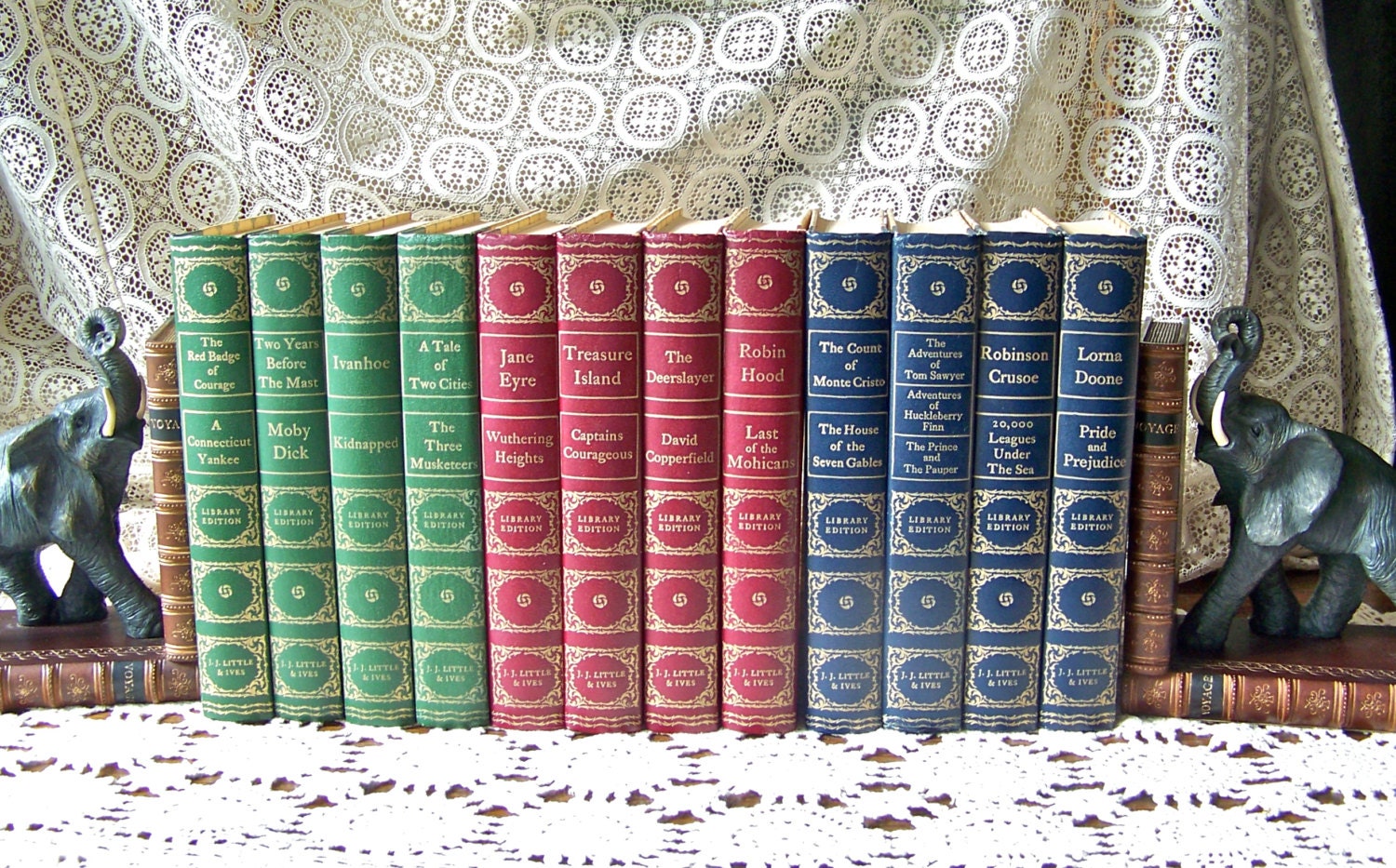 Antique Book Collection Library Edition JJ Little and Ives